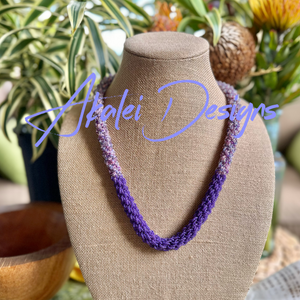 Akalei Designs make handcrafted beaded necklace lei inspired in Hawaii