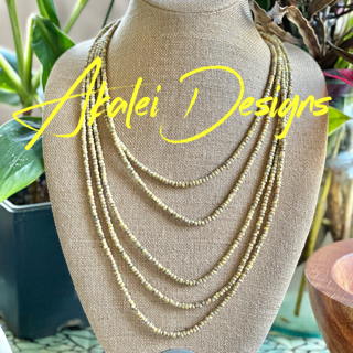 Yellow Picasso Hawaiian Forbidden Island Inspired Tiered Strands - 140 ...